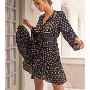 Miss June | Dresses | Miss June Paris Black Gold Embellished Dress ...